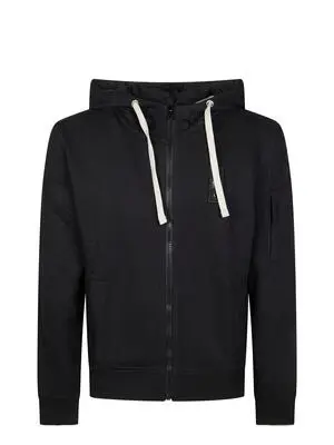 BLAUER. Full Zip Hooded Sweatshirt - Nero