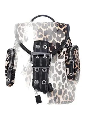 GANNI GANNI Mini Bold Print Backpack Leopard Print