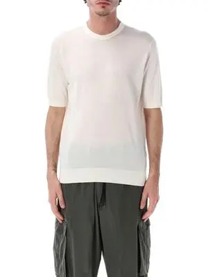 John Smedley John Smedley Timeless Cotton T-Shirt Kempton - Regular Fit Starch