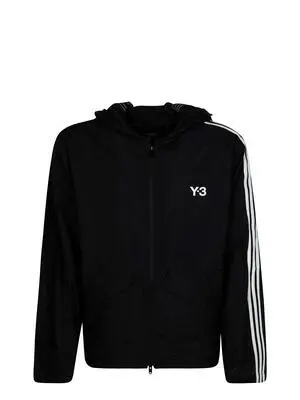 Y3 Nylon Track Jacket With 3-stripes - Nero