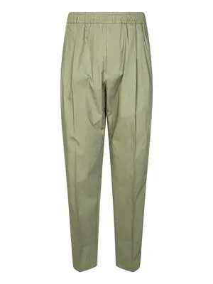 BE ABLE Elastic Two-pleat Poplin Trousers - Verde