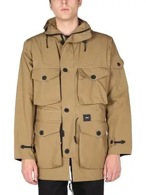 ARKAIR Hooded High Neck Sports Jacket - Brown