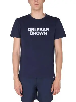 Orlebar Brown Classic Crew Neck T-shirt With Sponge Logo - Blue