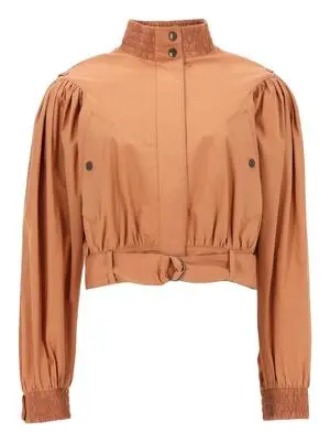 Chloé Elegant Cotton Sports Jacket - Beige