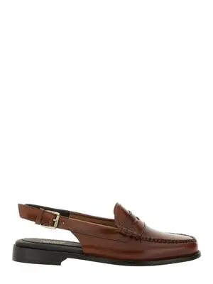 G.H. BASS & CO. Classic Moccasin Slingbacks - Buff