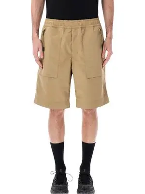 Moncler Technical Froissé Bermuda Shorts - Beige