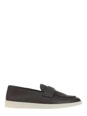 Prada Calf Leather Loafers - Brown
