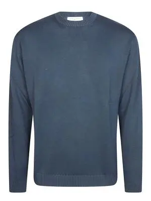 DANIELE FIESOLI Crew Neck Fine Knit Sweater - Blu