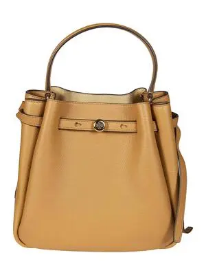 Tory Burch Romy Mini Bucket Handbag - Marrone
