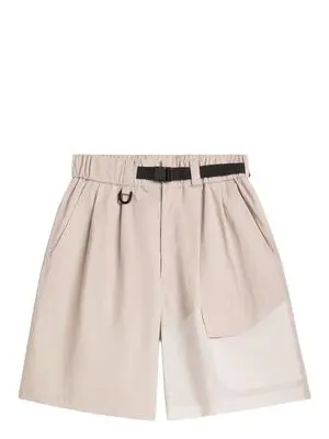 Y3 Relaxed-fit Belted Shorts - Beige