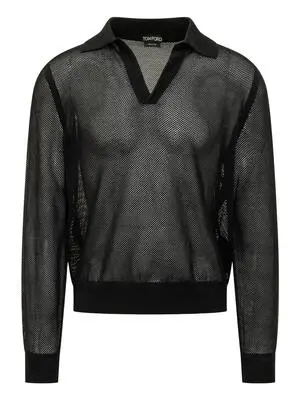 TOM FORD Tom Ford Long Sleeve Polo Without Buttons