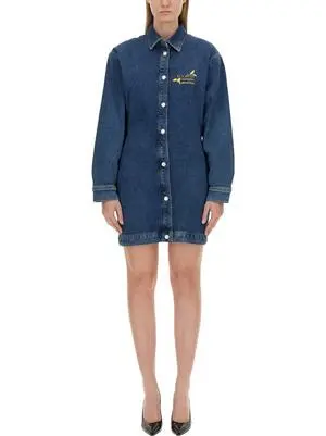 Moschino Embroidered Shirtdress - Denim