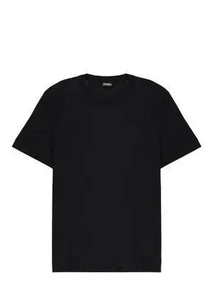 Zegna Crewneck Logo T-shirt - Black