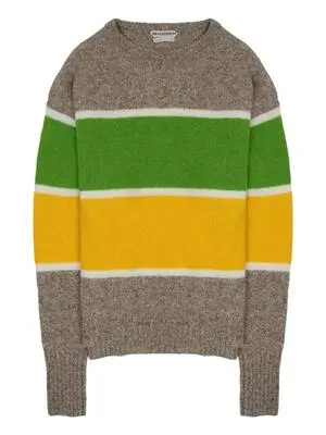 JW Anderson Lambswool Striped Crew Neck Sweater - Multicolour