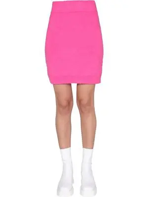 Helmut Lang Brushed Cotton-blend Mini Skirt - Fuchsia
