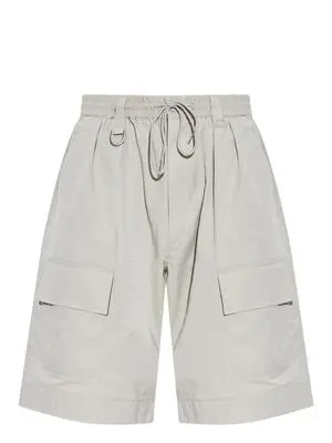 Y3 Drawstring Waist Cargo Shorts - Lightbrown
