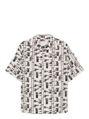 Prada Prada Men's Mini Trochus Nilotican Cotton Shirt Naturbord
