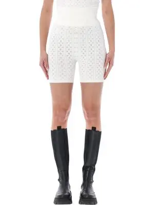 JW Anderson Pointelle Knit Cycle Shorts - Beige