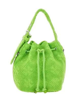 Tory Burch T Monogram Terry Mini Bucket Bag Green