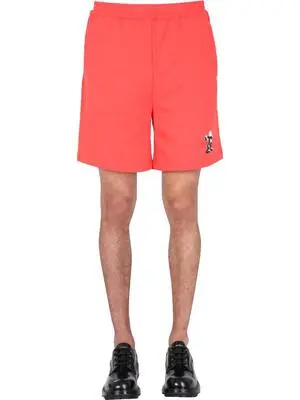 Helmut Lang Bermuda Shorts With Elastic Waist - Red