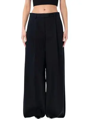 THE LATEST Tailored Wide-leg Trousers - Black