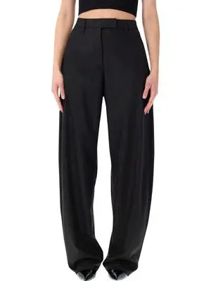 THE LATEST High-waist Straight-leg Tailored Trousers - Black