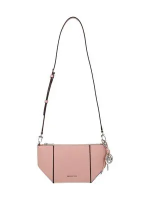 Michael Kors MICHAEL KORS Leather Crossbody Bag With Chain Strap Pink