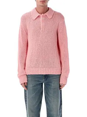 SUNFLOWER Knit Polo Sweater - Pink