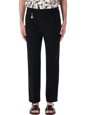Prada Prada Modern Slim Fit Tailored Trousers Size 48 Black