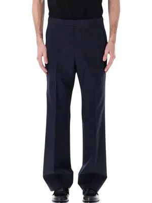 Prada Mohair And Wool Slim-fit Trousers - Blue