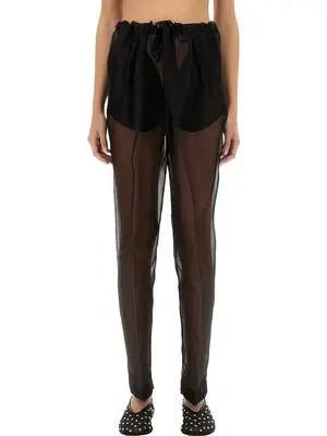 Khaite Trenton Organza Trousers - Black