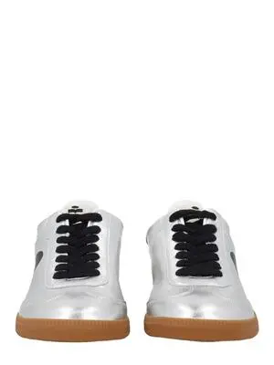 Isabel Marant Étoile Beth" Sneakers In Metallic Sheepskin Leather - Silver