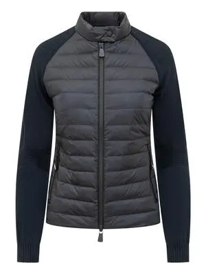 Moncler Quilted Zip Cardigan - Blu