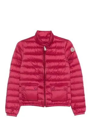 Moncler Quilted Zip-up Stand Collar Coat - Fuchsia