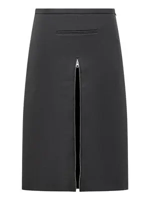 COURREGES Mini Skirt With Zip Detail - Black