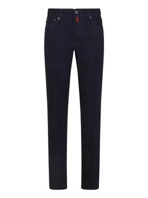 Kiton Mini Jeans With Stretch Cotton - Blue