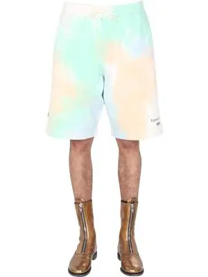 MSGM Tie-dye Pattern Bermuda Shorts - Multicolour