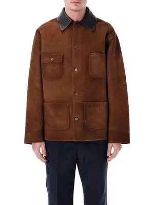 Prada Suede Caban Jacket - Brown