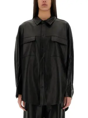 Michael Kors MICHAEL BY MICHAEL KORS Oversized Leather Jacket Black