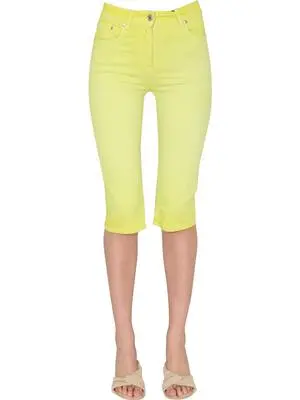 MSGM Slim Fit Cropped Jeans - Green