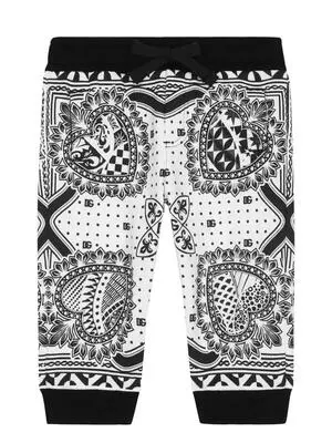 DOLCE & GABBANA Dolce & Gabbana Bandana Print Cotton Jogger Sweatpants