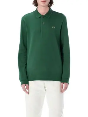 Lacoste Lacoste Timeless Long-Sleeve Polo Shirt - Size L Green