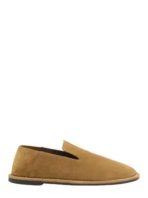 AMI Paris Suede Buckle Sandals - Beige