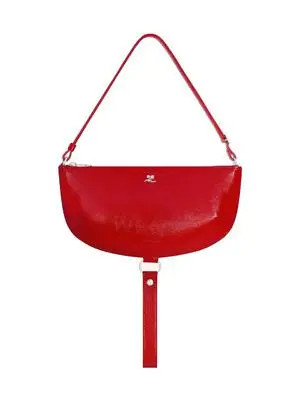 COURREGES Holy Eclipse Leather Bag - Red