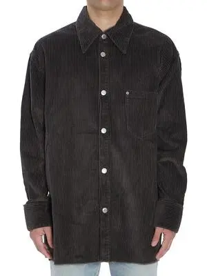 AMI Paris Cotton Overshirt - Grey