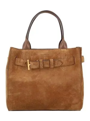 TOM FORD Leather Suede Tote Bag - Brown