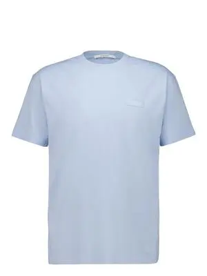 Givenchy Givenchy Classic Grosgrain Detail Crew Neck Tee - Size M Azzurro