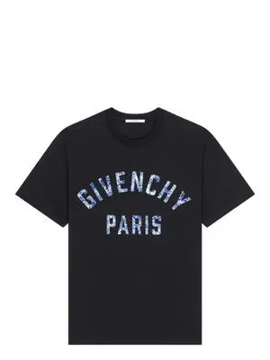 Givenchy Embroidered Gros Grain Neck T-shirt Medium - Nero