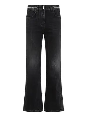 Givenchy Logo Plaque Bootcut Jeans - Black