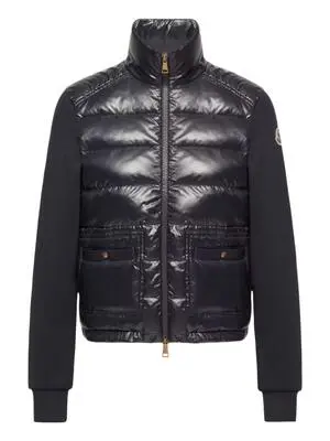 Moncler Down-filled Stand Collar Zip Closure Sweater - Blu